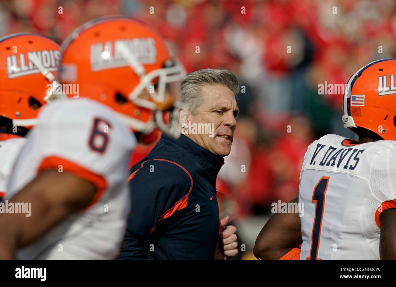 Illinois Ron Zook during an NCAA college football game Saturday Oct. 25 ...