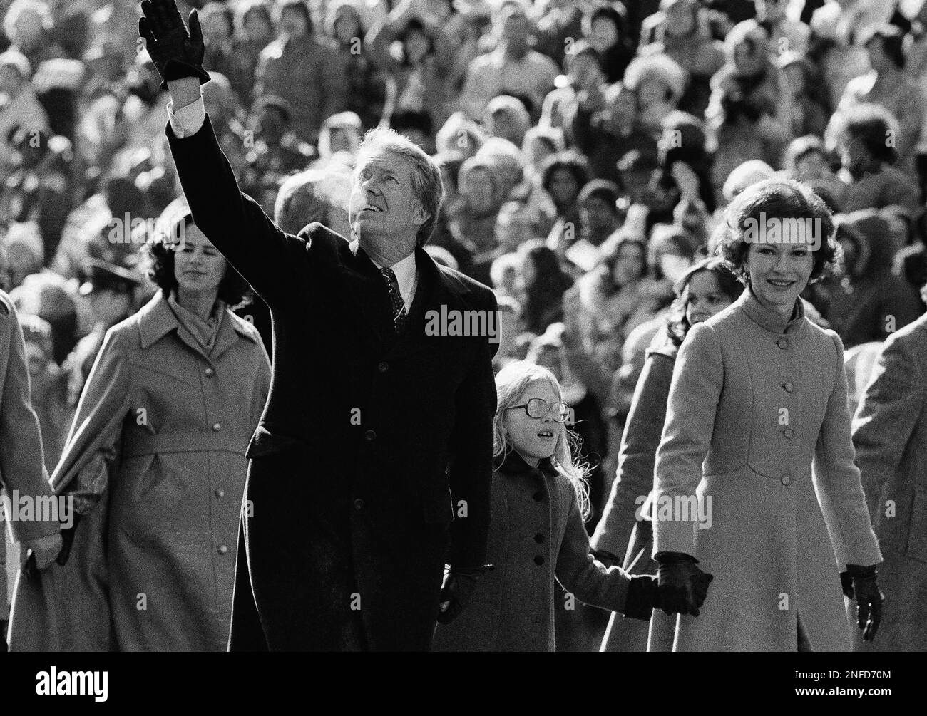President Jimmy Carter and first lady Rosalynn Carter have one hand for ...