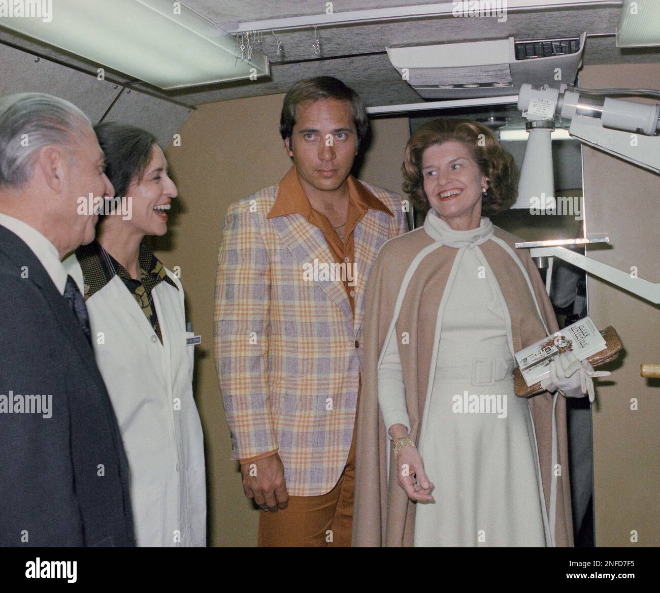 First Lady . Betty Ford shown with Johnny Bench, Chairman of Athletes ...
