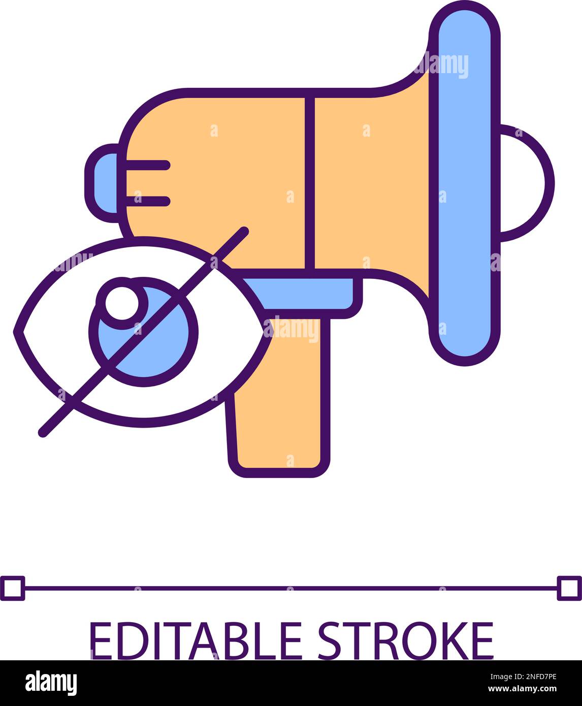 Not visual advertising tools RGB color icon Stock Vector Image & Art ...