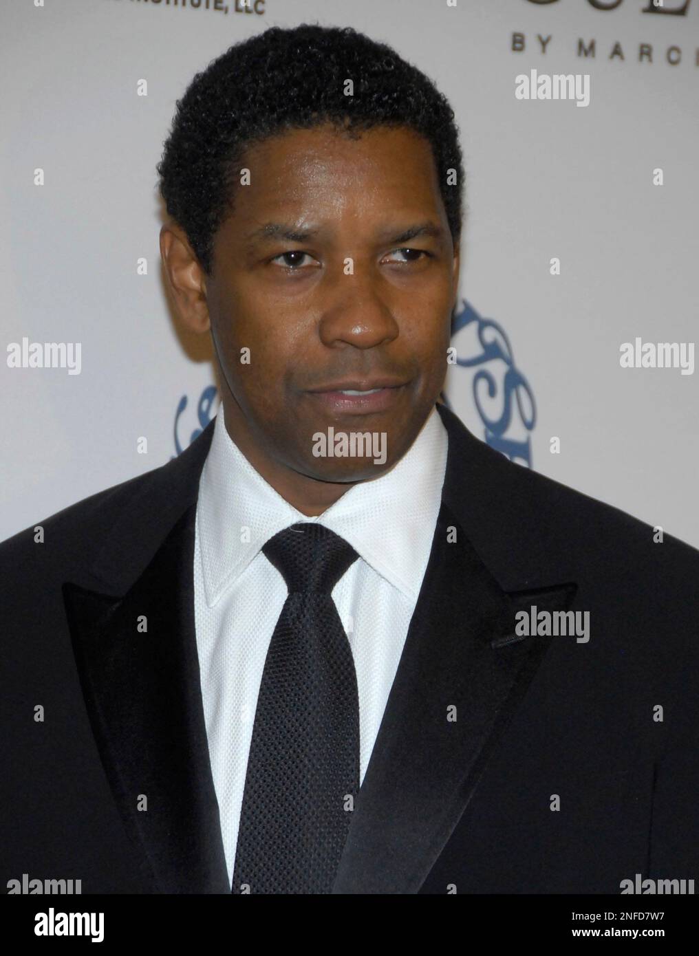 Actor Denzel Washington poses on the press line at the Carousel of Hope ...