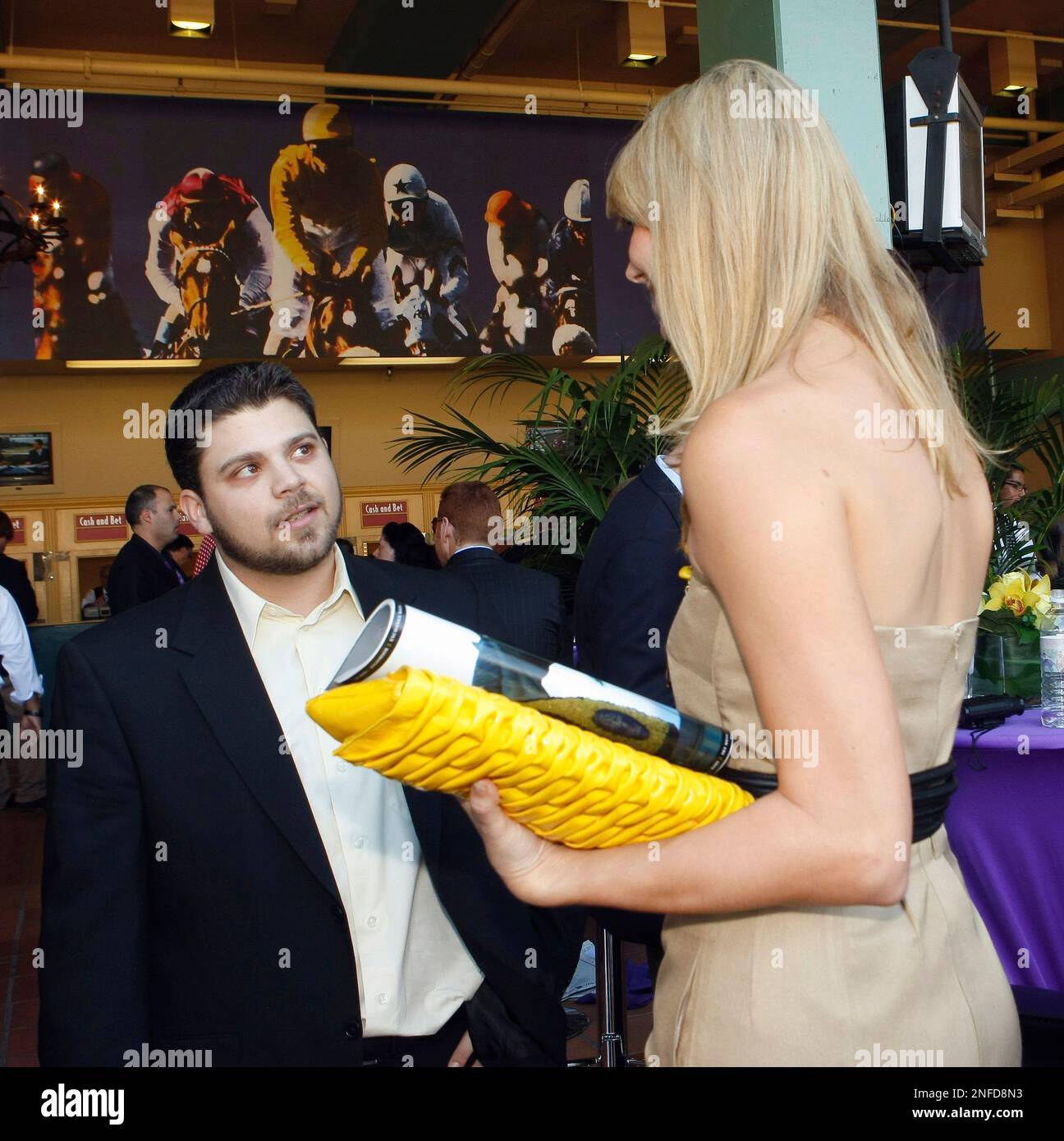 Actors Jerry Ferrara and Stacy Keibler during the Breeders' Cup World ...