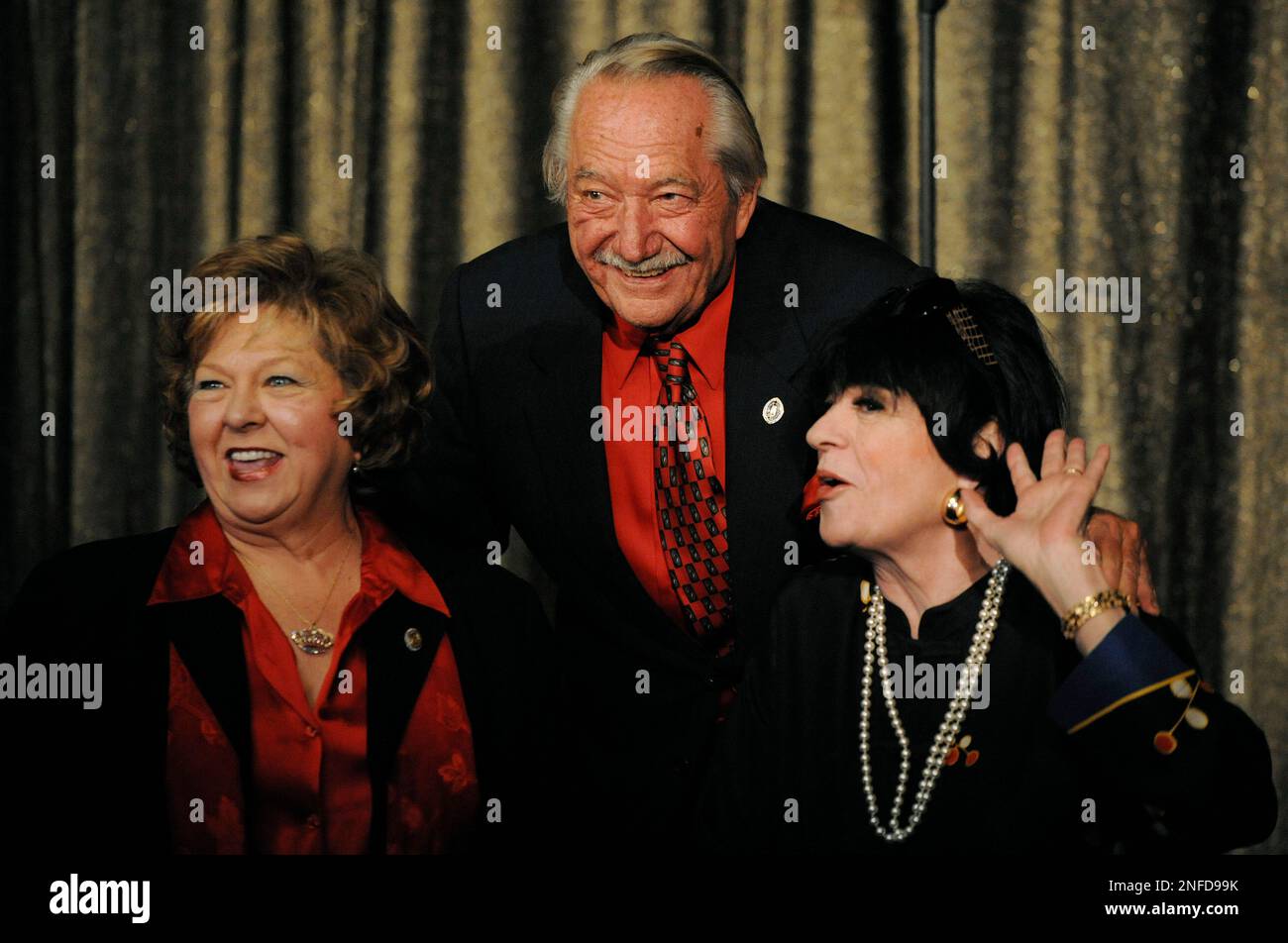 Magic Castle co-founder Milt Larsen poses with actress JoAnne Worley ...