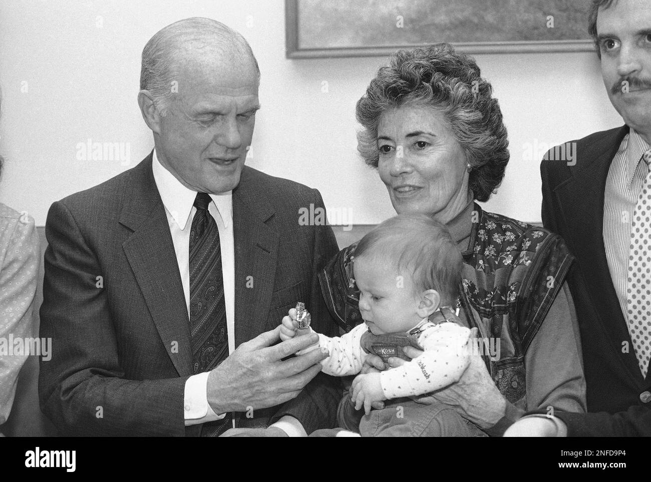 Sen. John Glenn (D-Ohio), and his wife Annie pose with grandson Daniel ...
