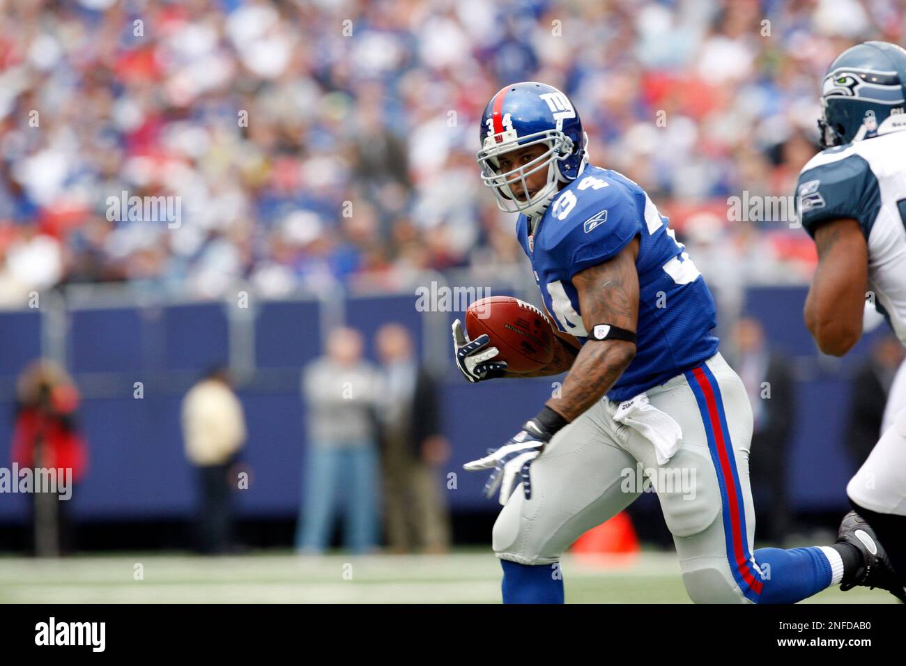 New York Giants Derrick Ward (34) in action against the Seattle ...