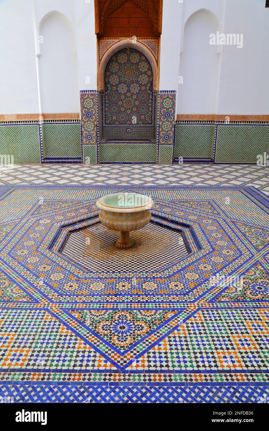 Marrakech city landmark in Morocco. Dar Si Said historic palace Stock ...