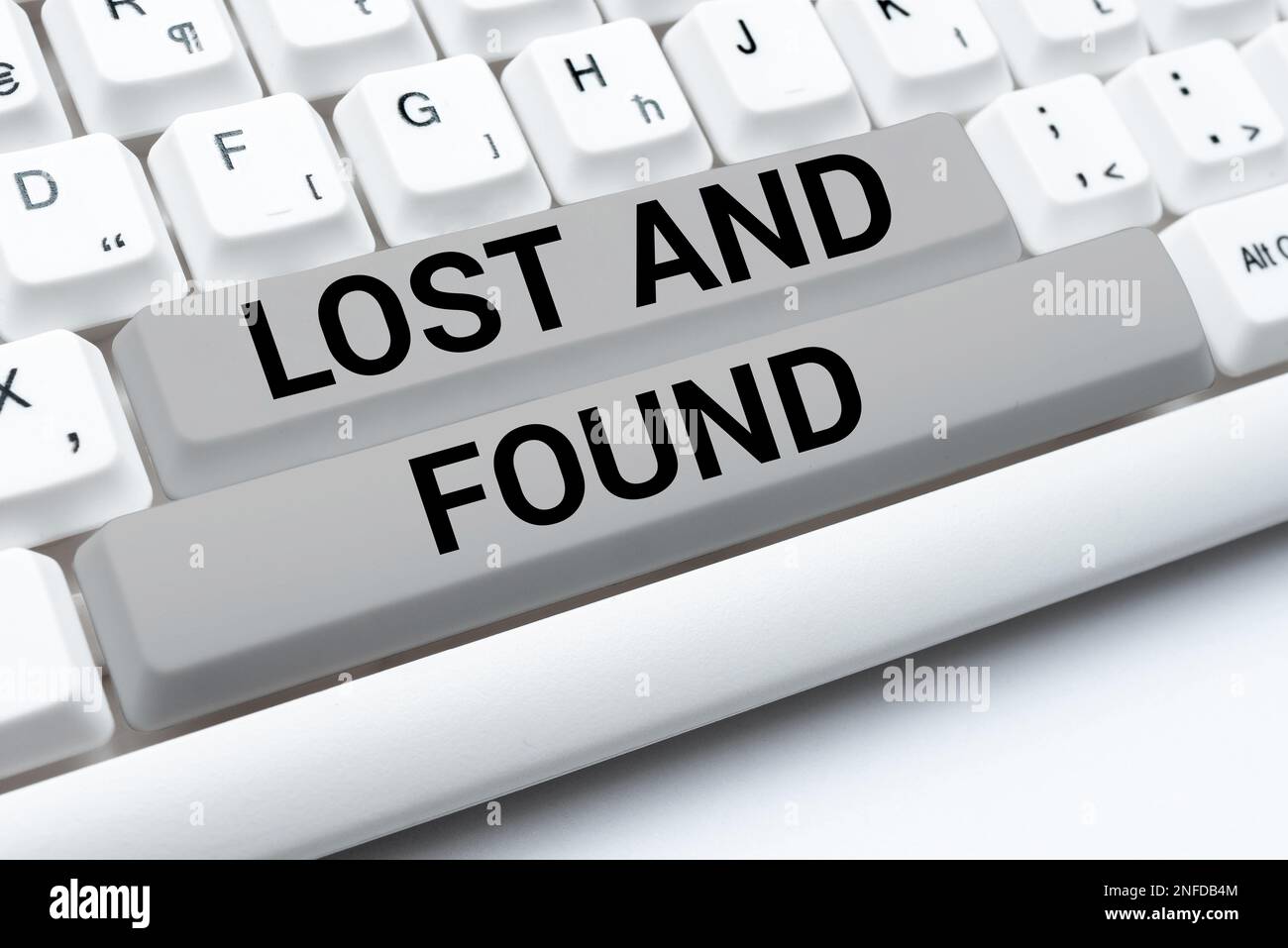Conceptual caption Lost And Found, Business showcase Place where you ...