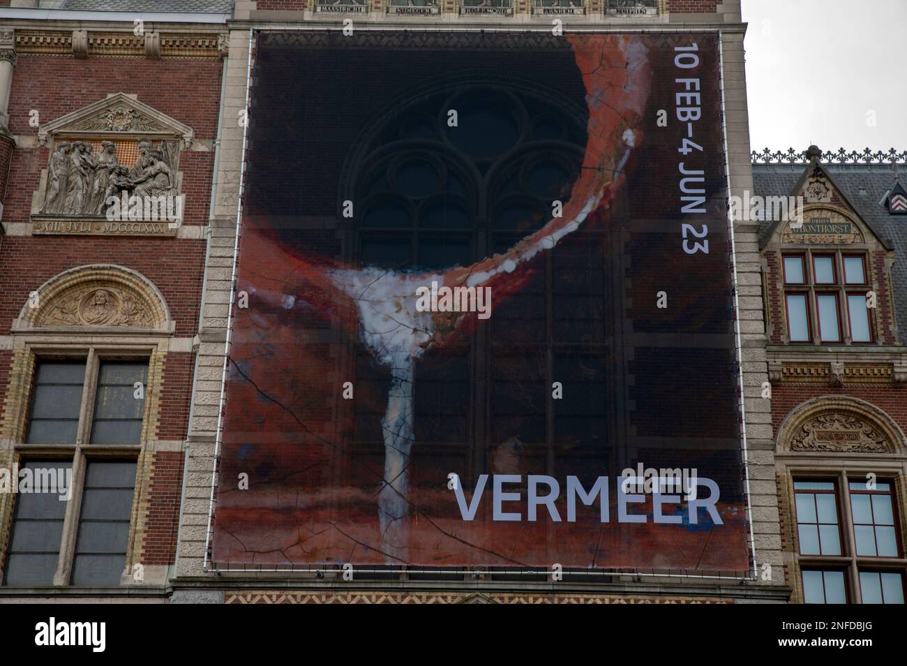 Billboard Vermeer Exhibition At The Rijksmuseum Museum At Amsterdam The ...