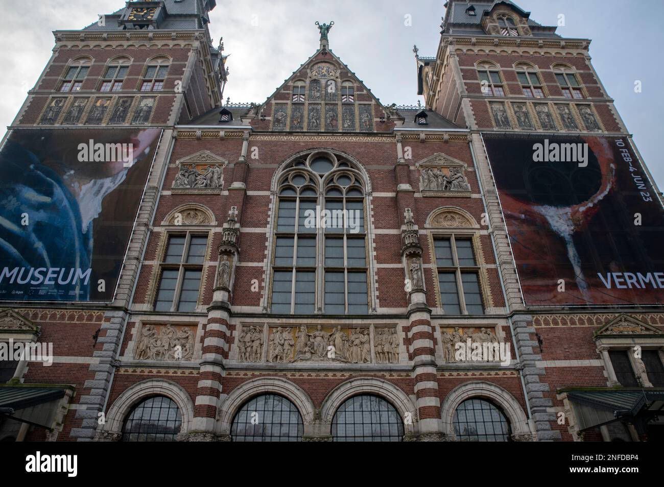Billboards Vermeer Exhibition At The Rijksmuseum Museum At Amsterdam ...