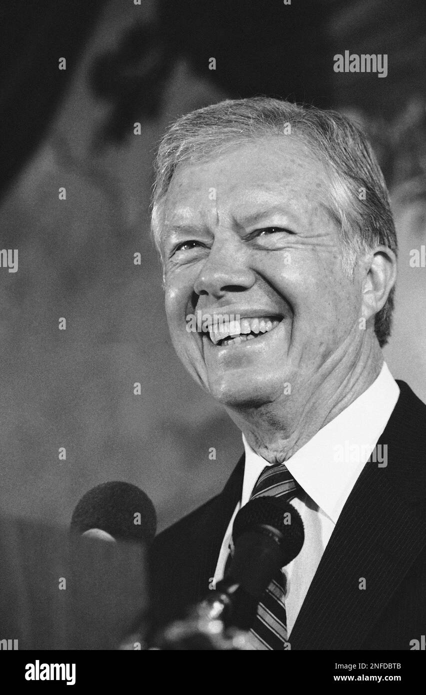 Former President Jimmy Carter addresses a conference sponsored by some ...