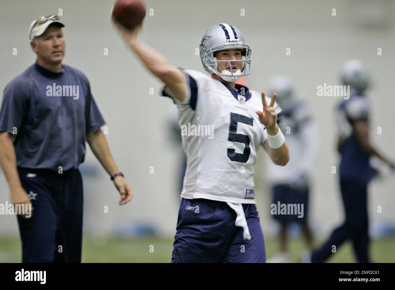 Dallas Cowboys quarterback Brooks Bollinger (5) during practice at the ...
