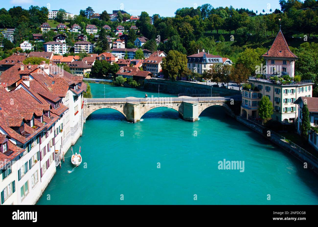 Roofs and houses of the historical part of the city of Bern in ...
