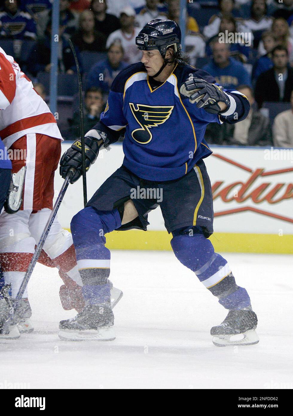 St. Louis Blues' Jay McKee is seen during the first period of an NHL ...