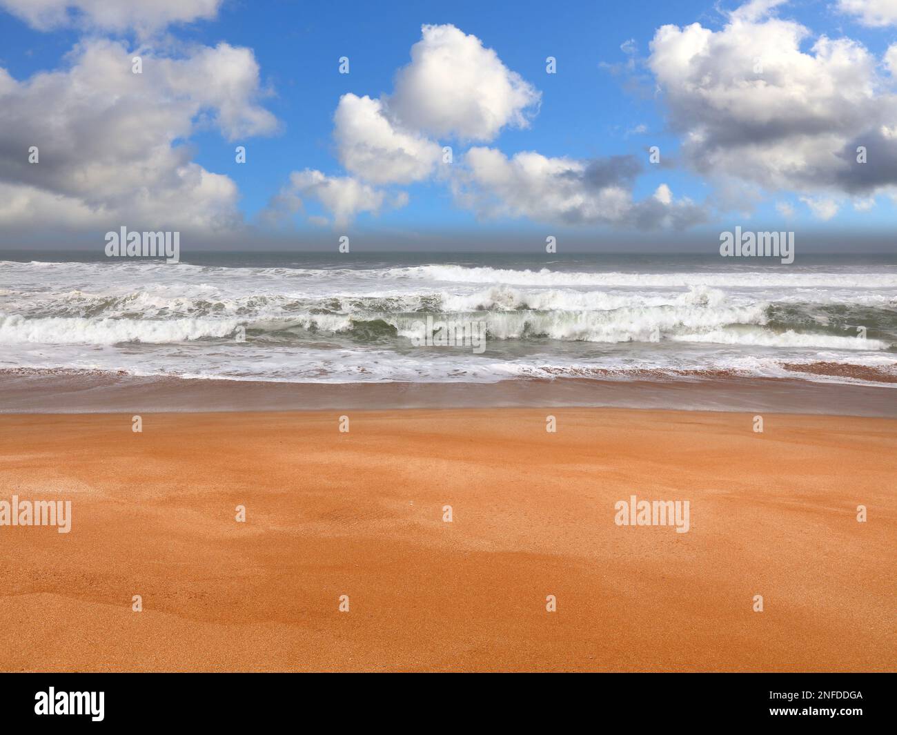 Morocco nature. Lalla Fatna beach waves, near Safi. Atlantic coast in ...