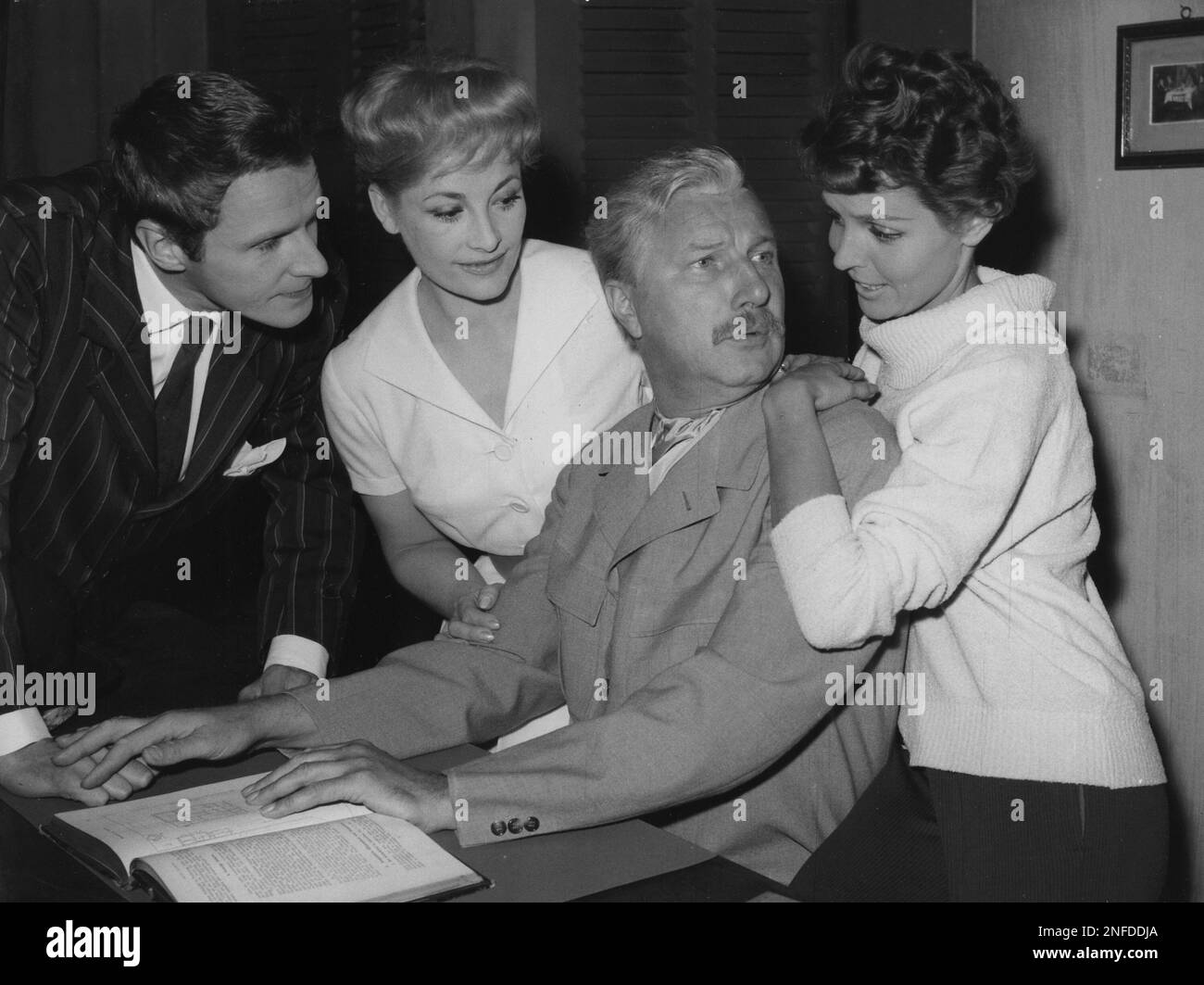 West German actor Martin Held, second from right, in the role of ...