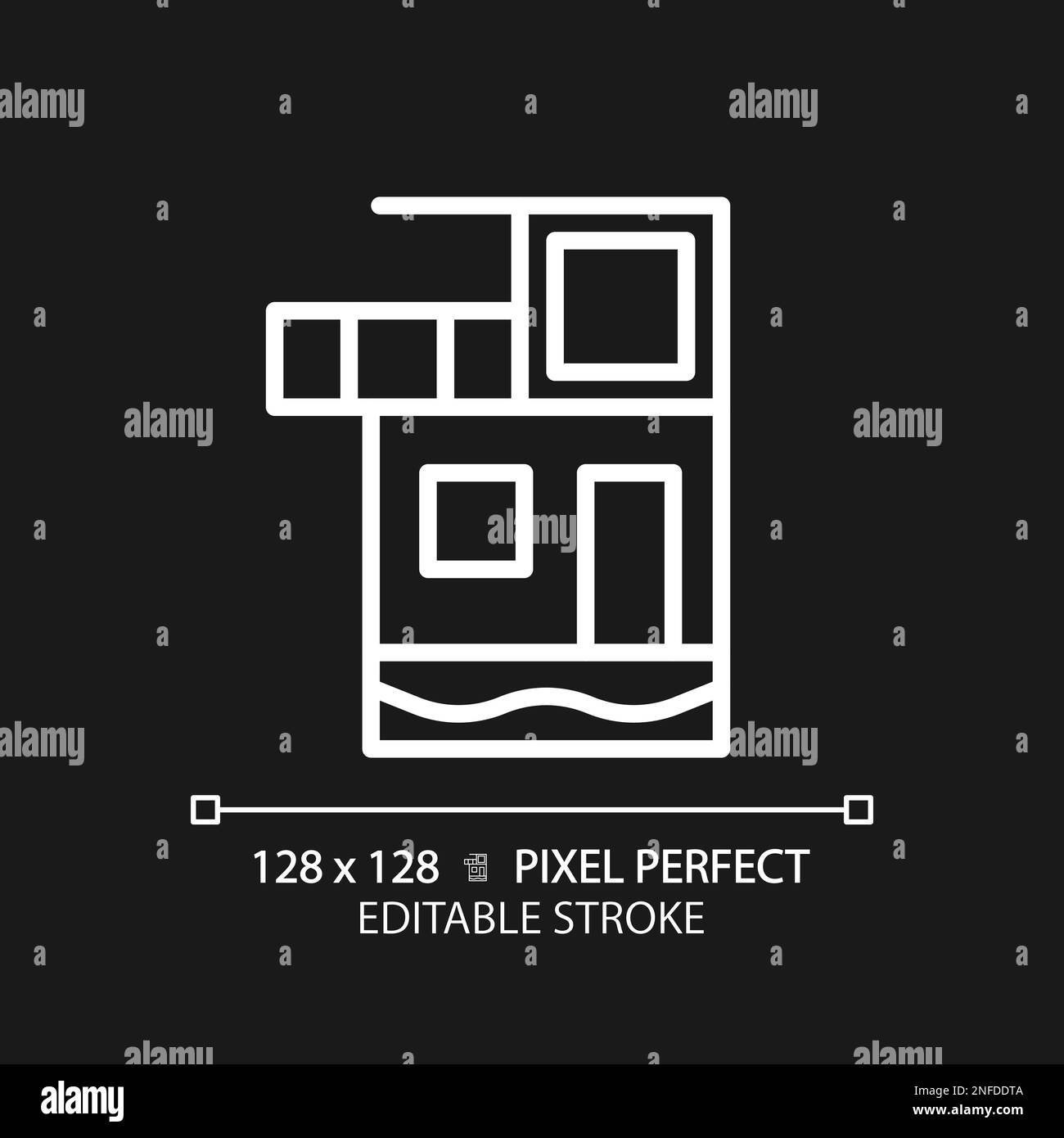 Villa pixel perfect white linear icon for dark theme Stock Vector Image ... Villa pixel perfect white linear icon for dark theme Stock Vector Image ...