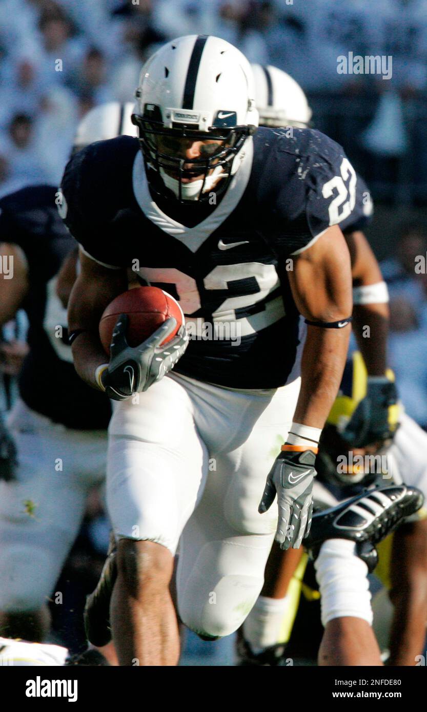 Penn State running back Evan Royster (22) runs against Michigan during ...