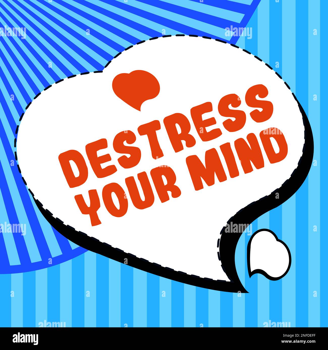 Text caption presenting Destress Your Mind, Conceptual photo to release ...