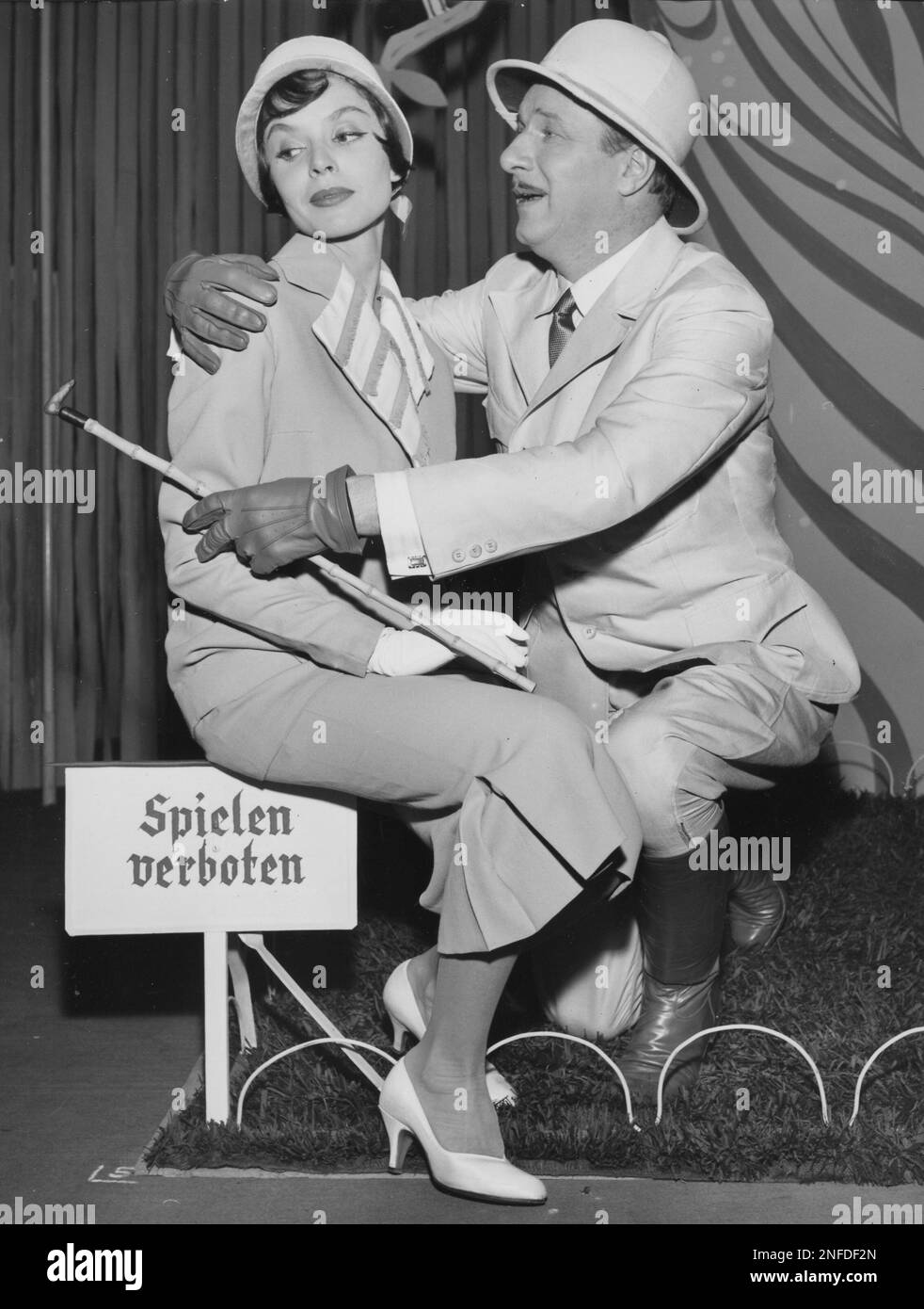 West German actor Martin Held, right, is pictured with Lore Hartling ...
