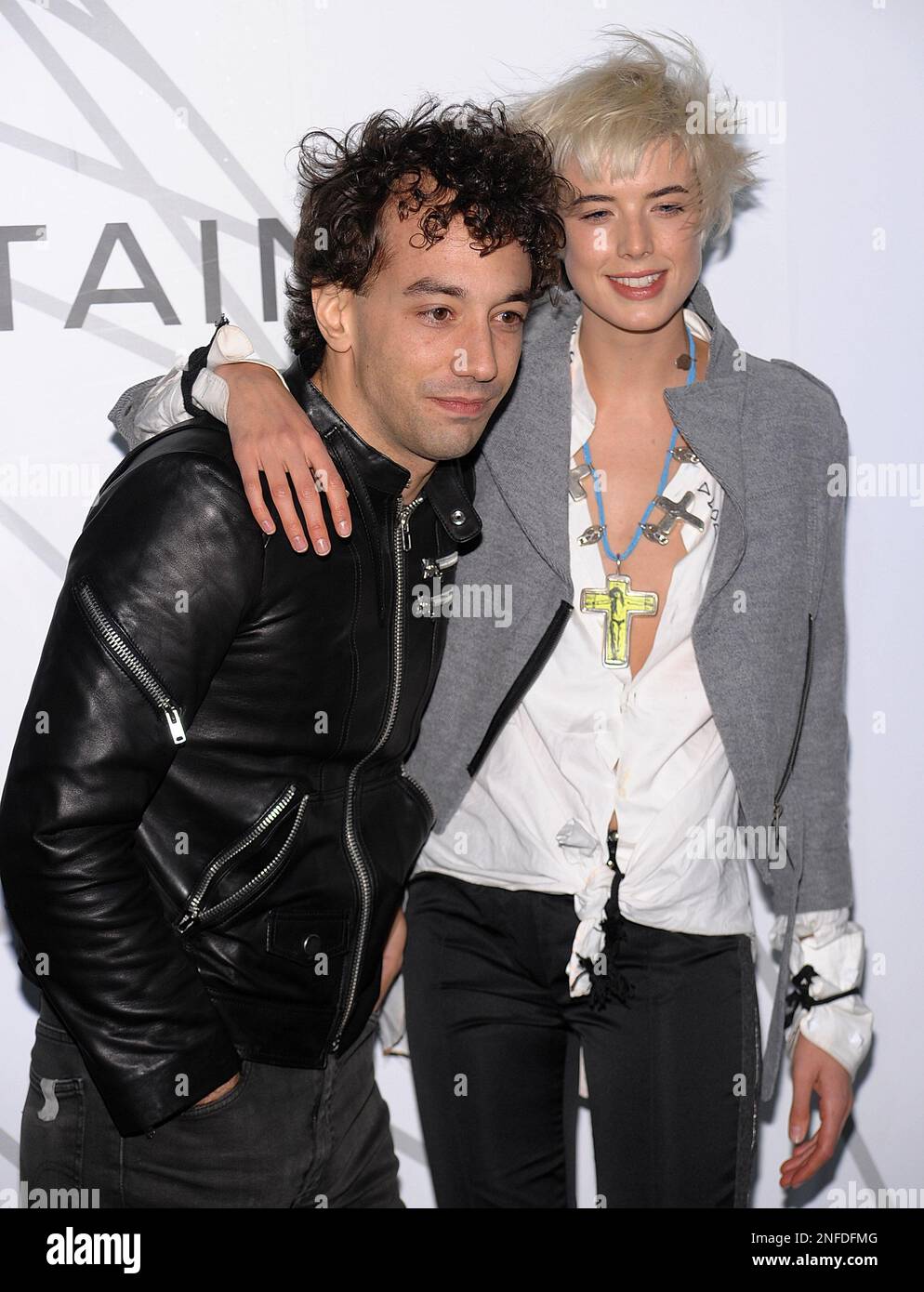 British model Agyness Deyn, right, and boyfriend musician Albert ...