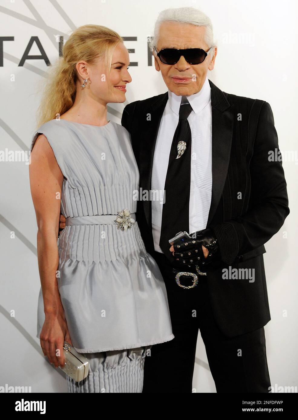 CHANEL artistic director Karl Lagerfeld and actress Kate Bosworth ...