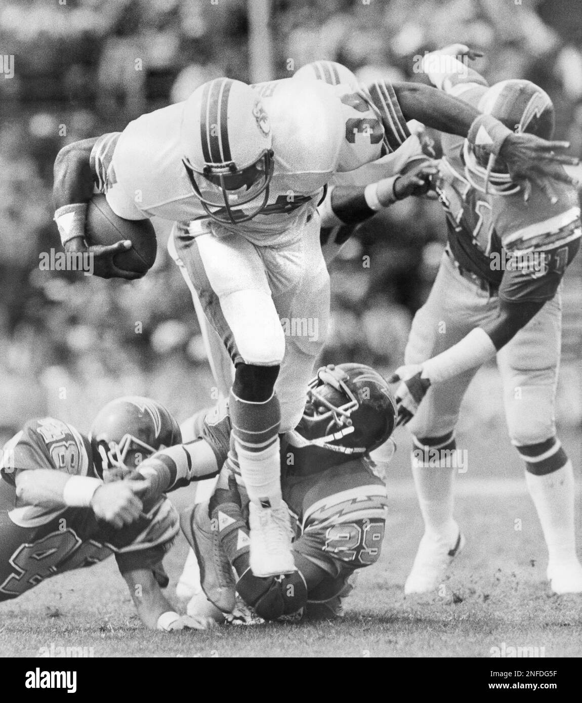 San Diego Chargers cornerback Bruce Laird (29) and safety Tim Fox (48 ...