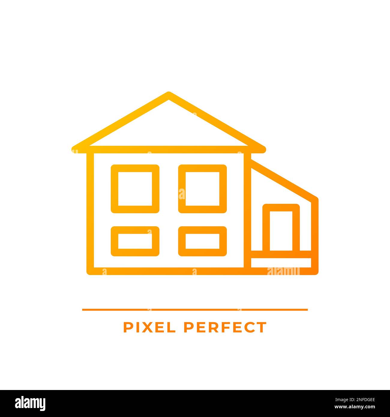 Split-level house pixel perfect gradient linear vector icon Stock Vector Image & Art - Alamy