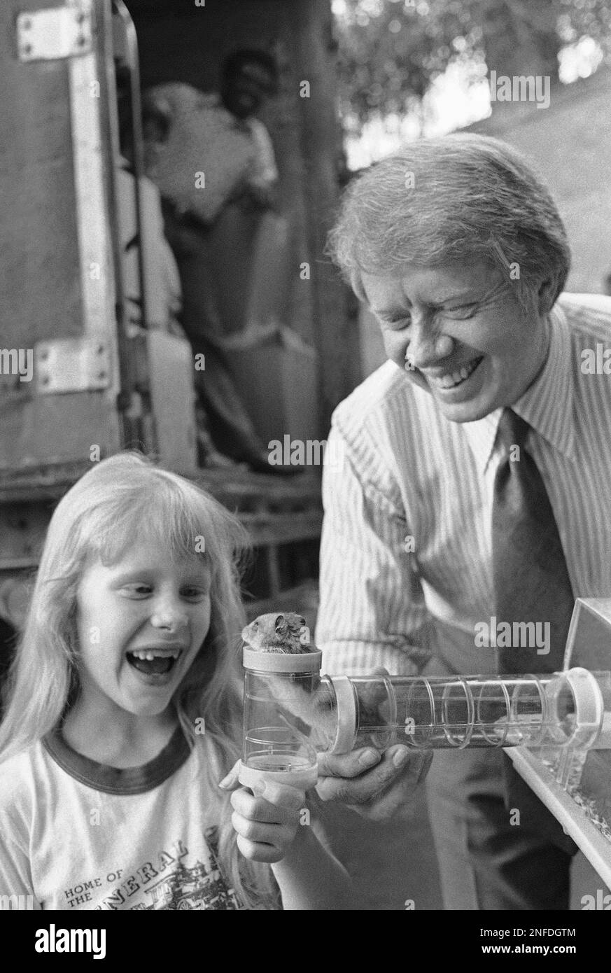 Georgia Governor Jimmy Carter and his seven-year-old daughter, Amy ...