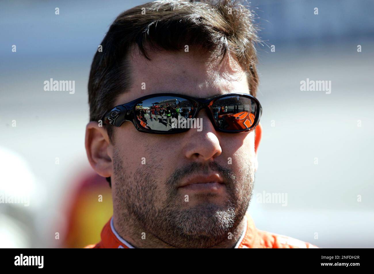 NASCAR driver Tony Stewart is seen prior to the start of NASCAR Sprint ...