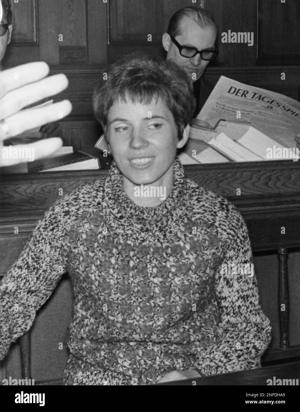 German-born, French journalist and Nazi hunter Beate Klarsfeld, sits on ...