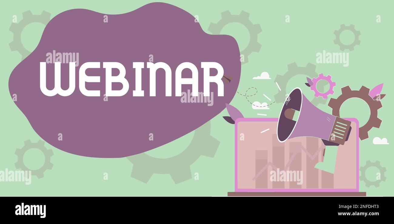 Inspiration showing sign Webinar, Business idea defined as seminar ...