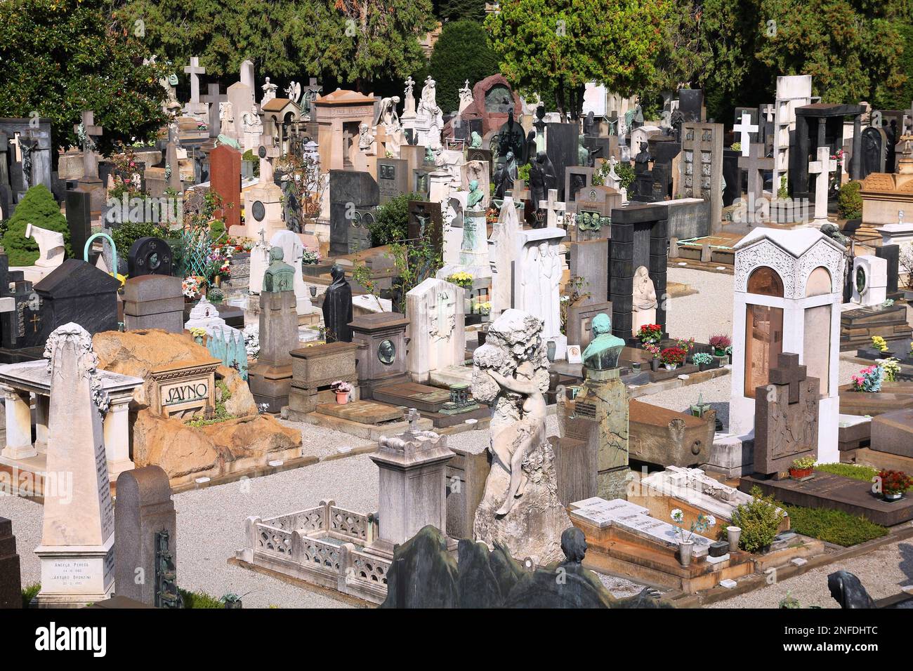MILAN, ITALY - OCTOBER 6, 2010: Cimitero Monumentale in Milan, Italy ...