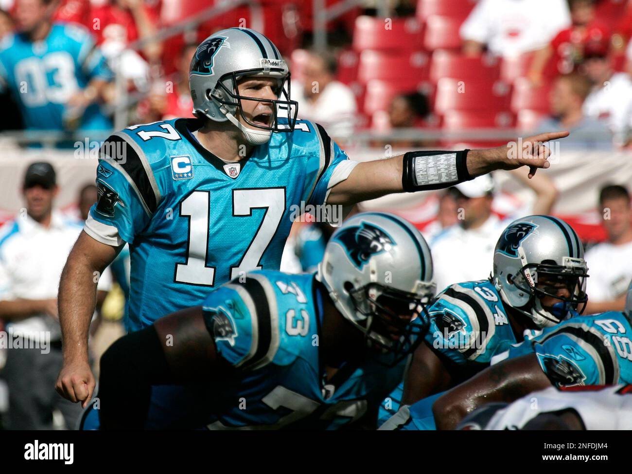 Carolina Panthers quarterback Jake Delhomme (17) during an NFL Football ...