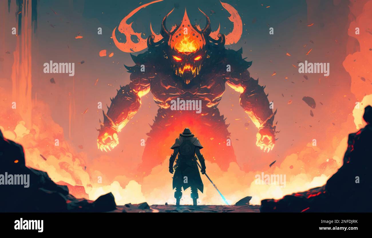 Sword knight painting hi-res stock photography and images - Alamy