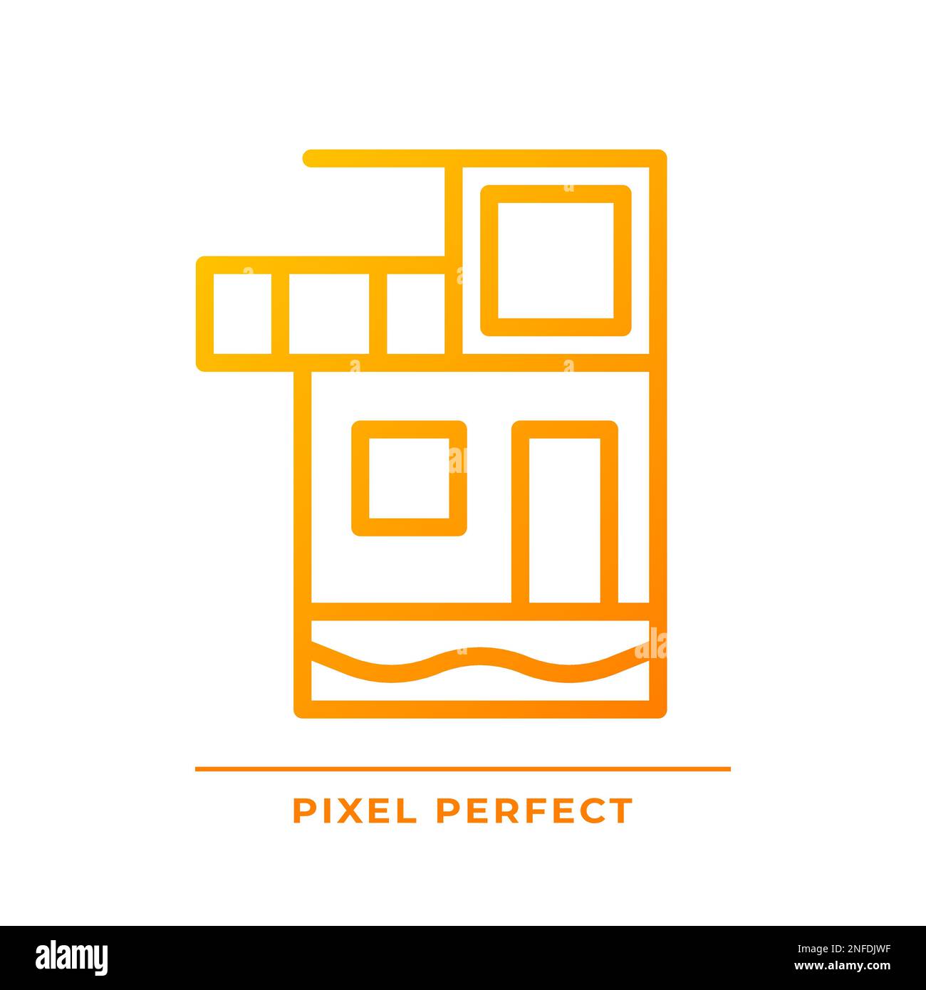 Villa pixel perfect gradient linear vector icon Stock Vector Image & Art - Alamy
