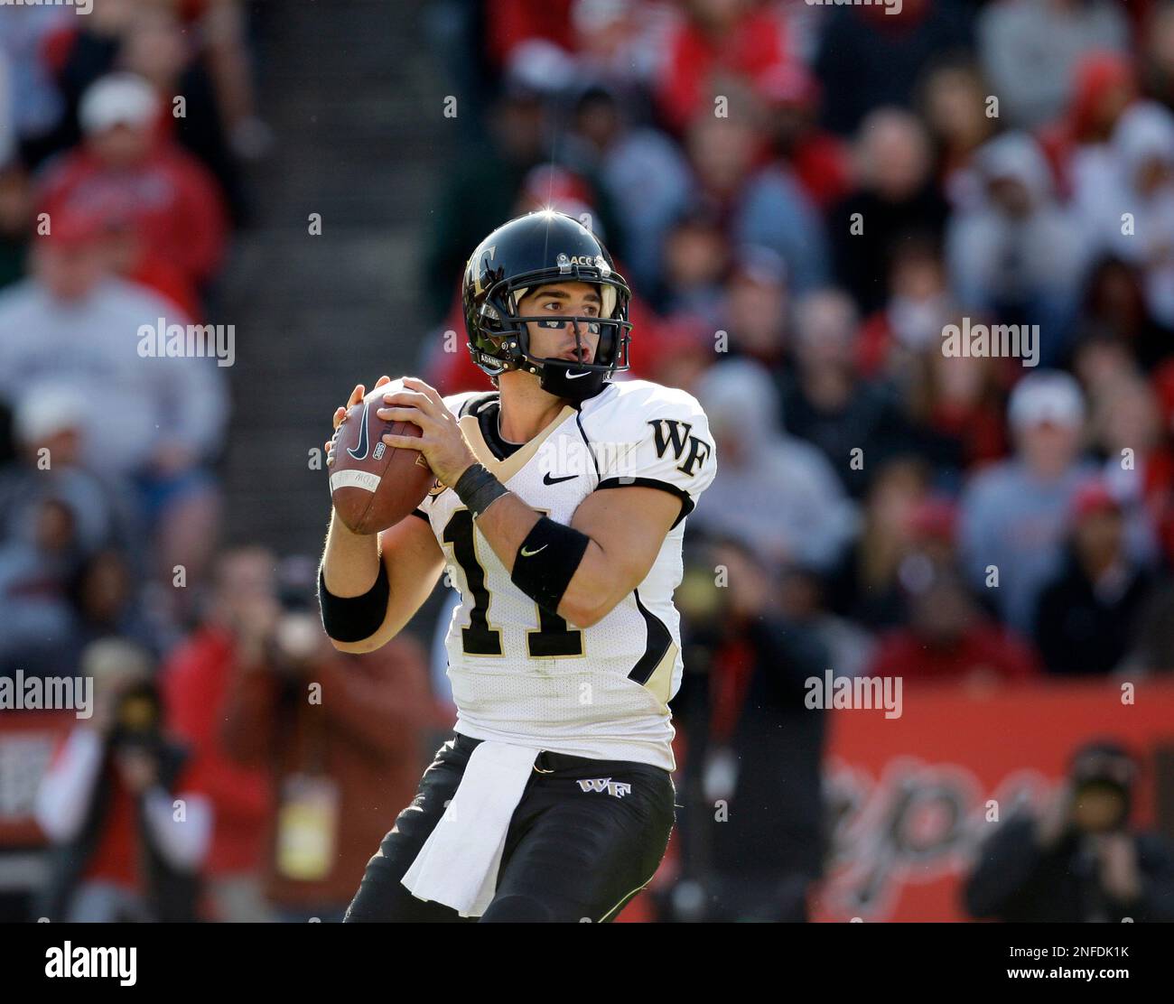 Wake Forest quarterback Riley Skinner throws a pass during the second ...