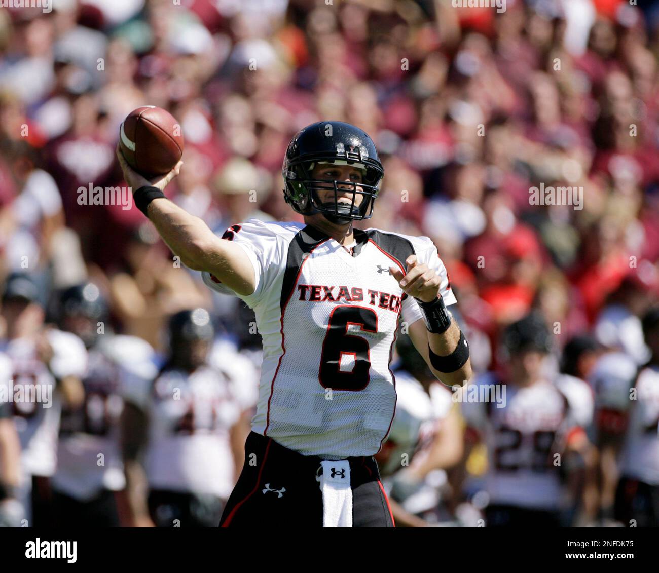 Texas Tech quarterback Graham Harrell during an NCAA college football ...