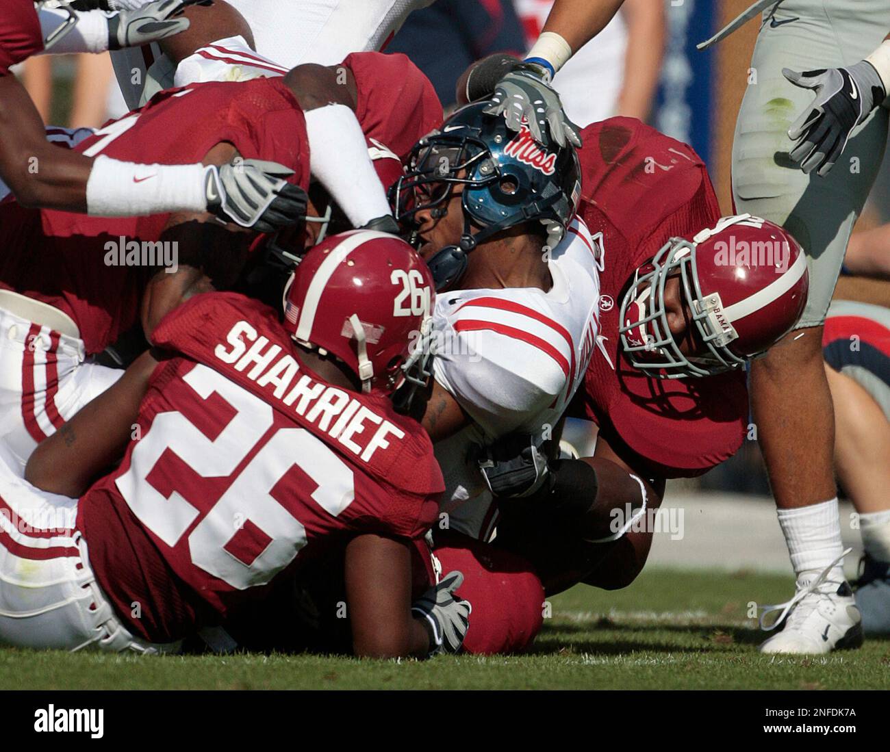 A stingy Alabama defense including Ali Sharrief (26) stops Mississippi ...