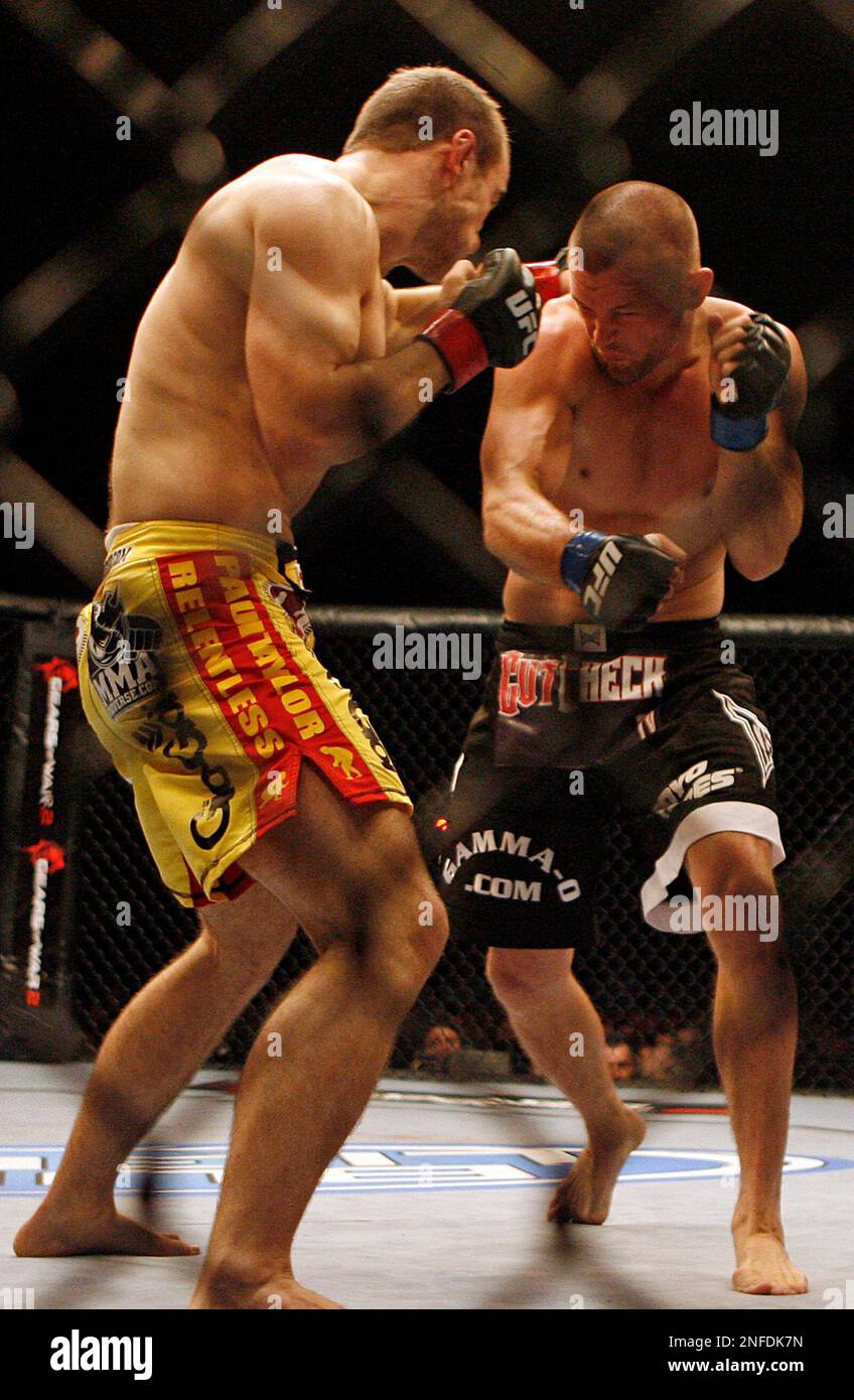 Paul Taylor, left, in action against Chris Lytle during UFC 89 at the ...