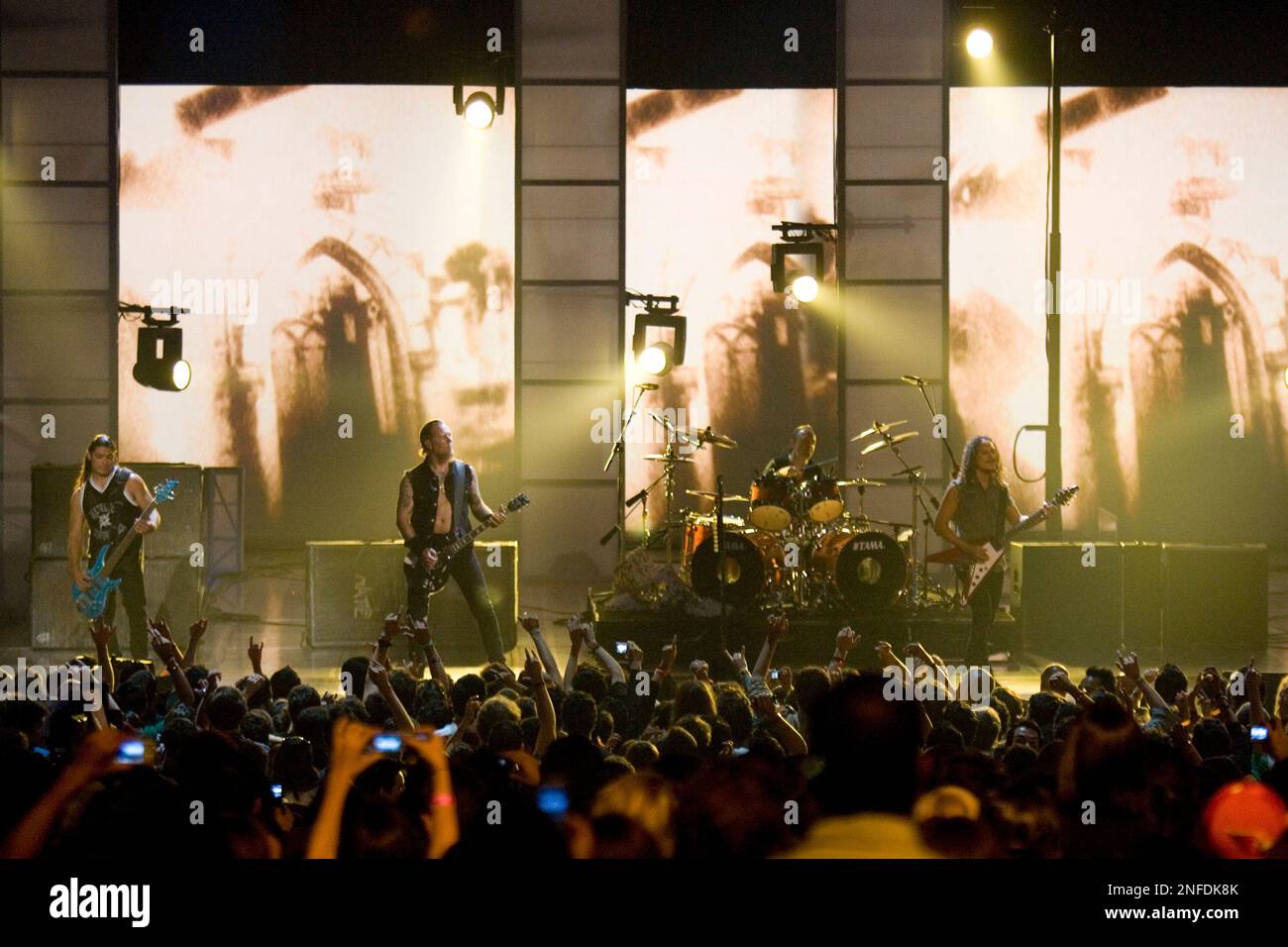 Metallica perfoms during the 2008 MTV Latin Video Music Awards at the ...