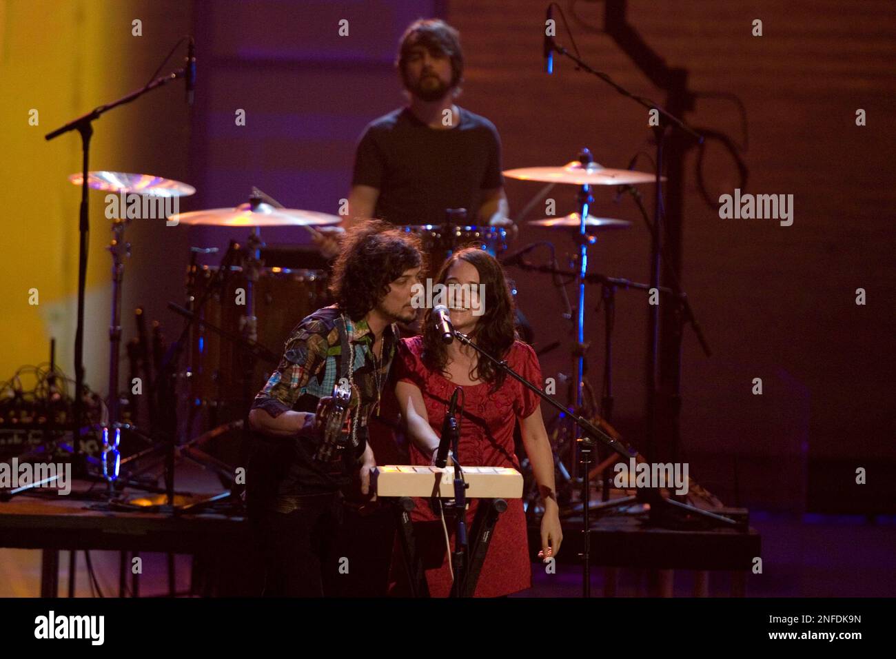 Mexican pop singer Ximena Sarinana perfoms with the band Zoe during the ...