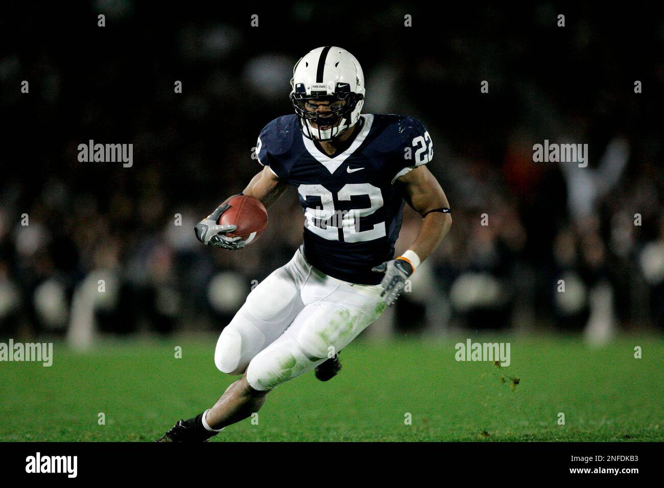 Penn State running back Evan Royster (22) rushes against Michigan ...
