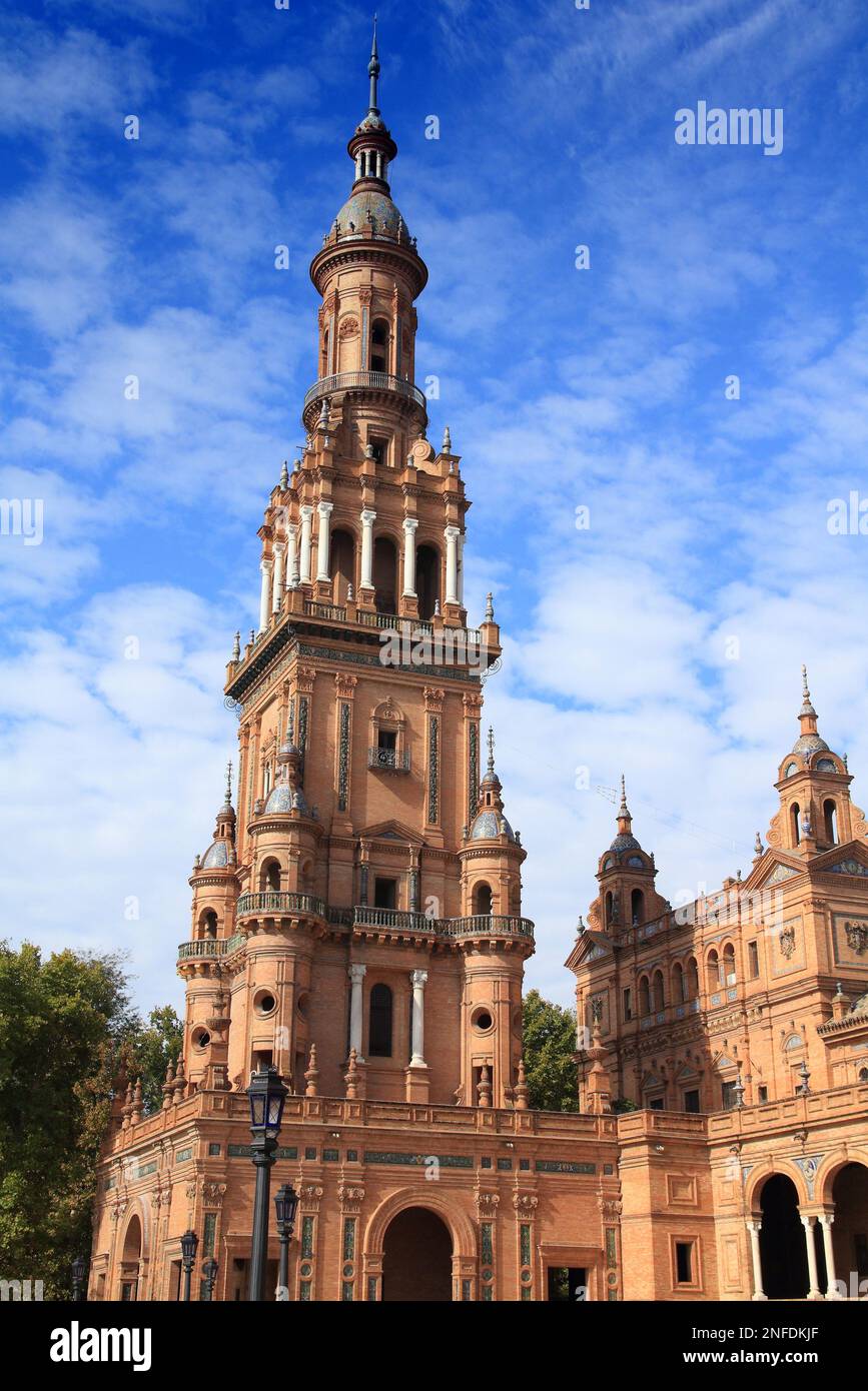 Plaza de Espana in Seville, Spain. Landmark of Seville Stock Photo - Alamy