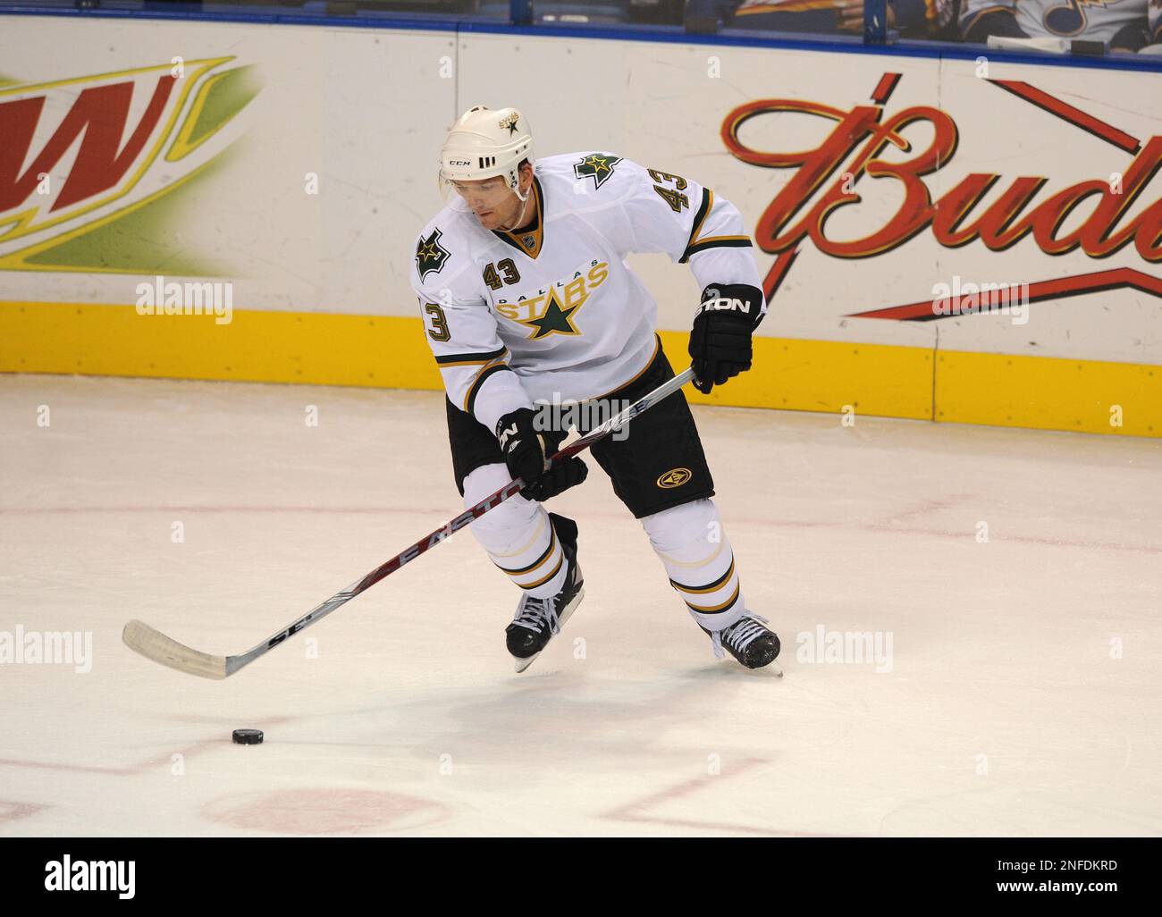 Dallas Stars' Philippe Boucher skates against the St. Louis Blues in an ...