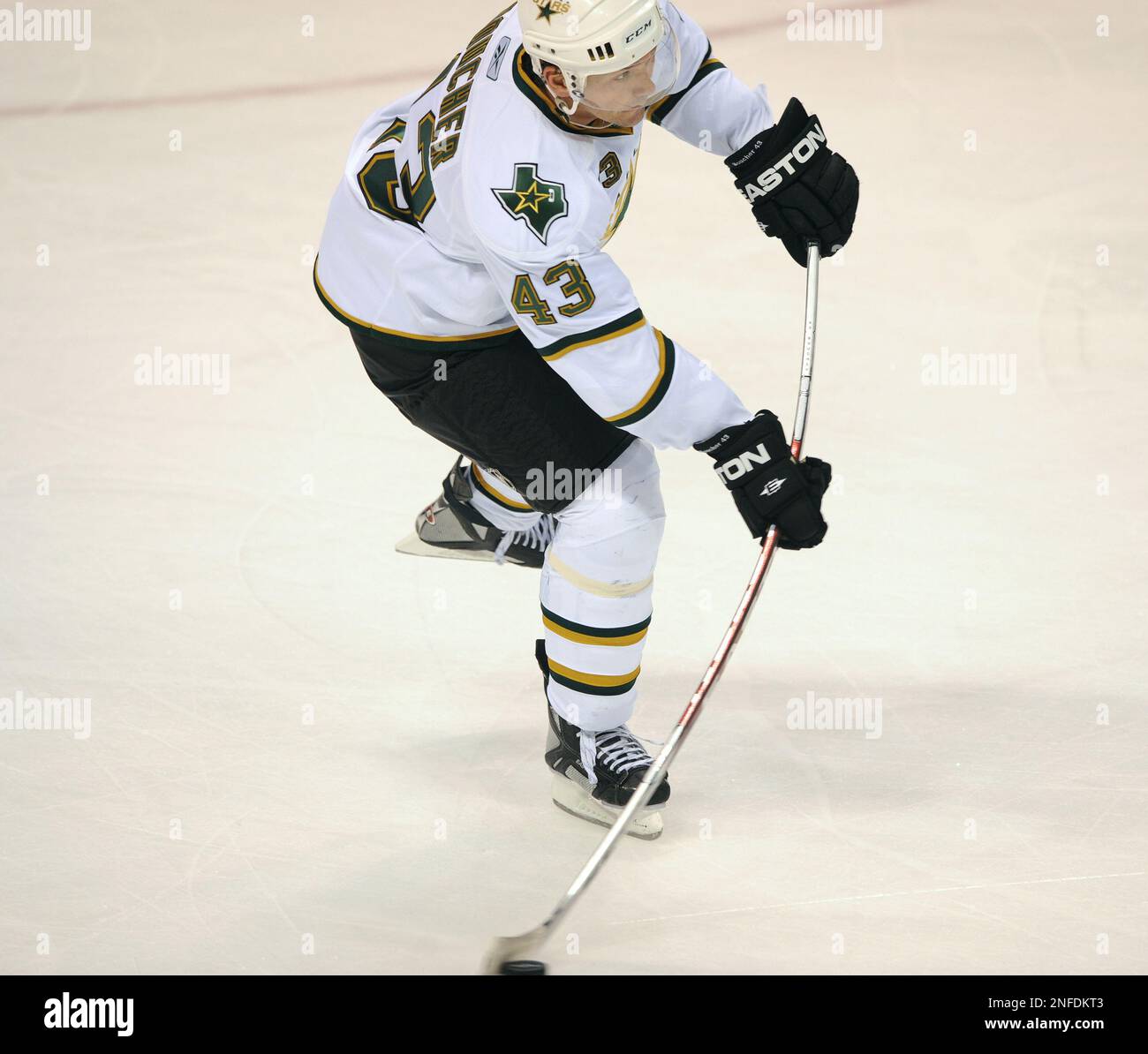 Dallas Stars' Philippe Boucher takes a shot against the St. Louis Blues ...