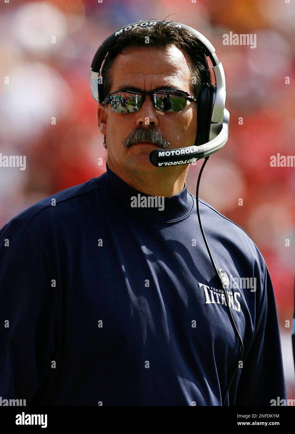 Tennessee Titans head coach Jeff Fisher during an NFL football game ...
