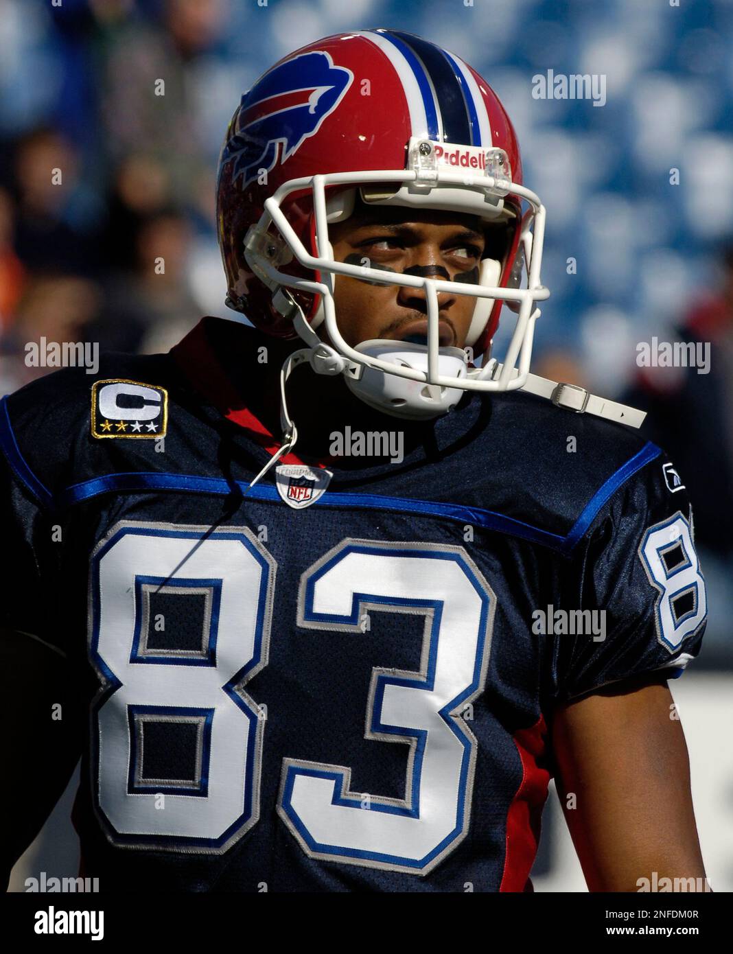 Buffalo Bills' Lee Evans before the NFL football game at Ralph Wilson ...