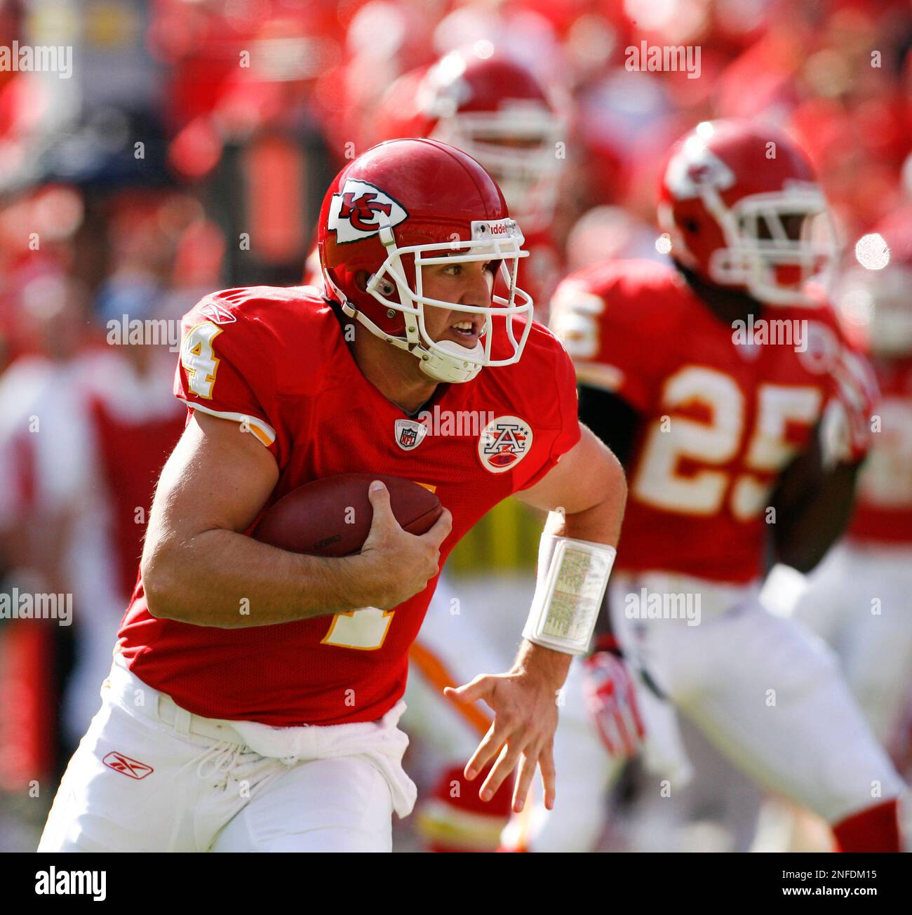Kansas City Chiefs quarterback Tyler Thigpen (4) during an NFL football ...