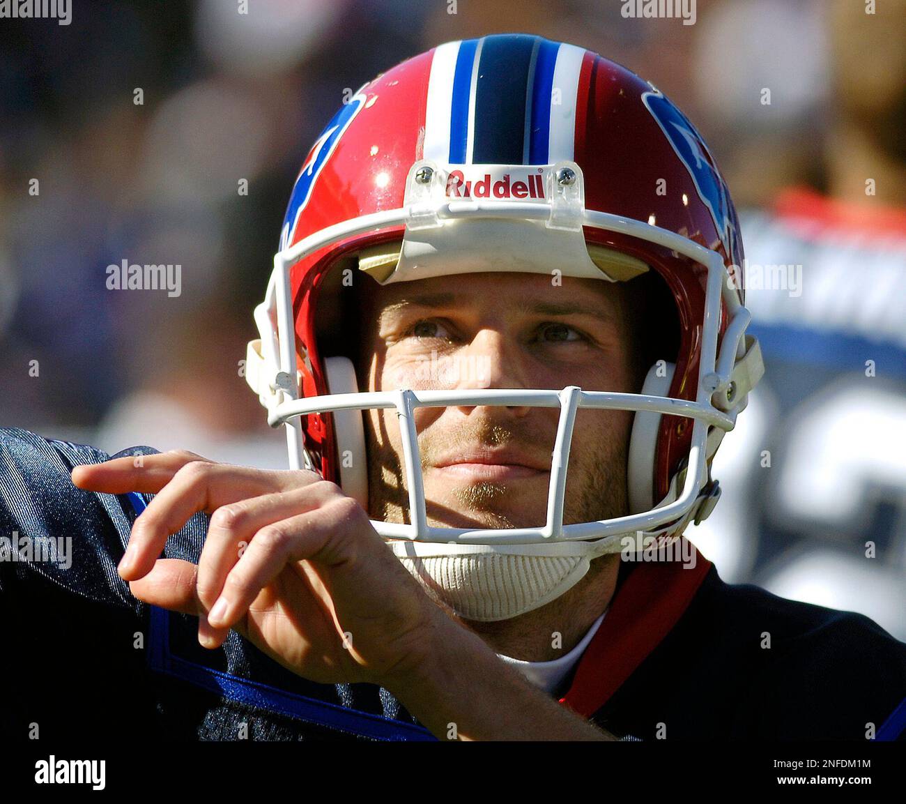 Buffalo Bills punter Brian Moorman on the sidelines during an NFL ...