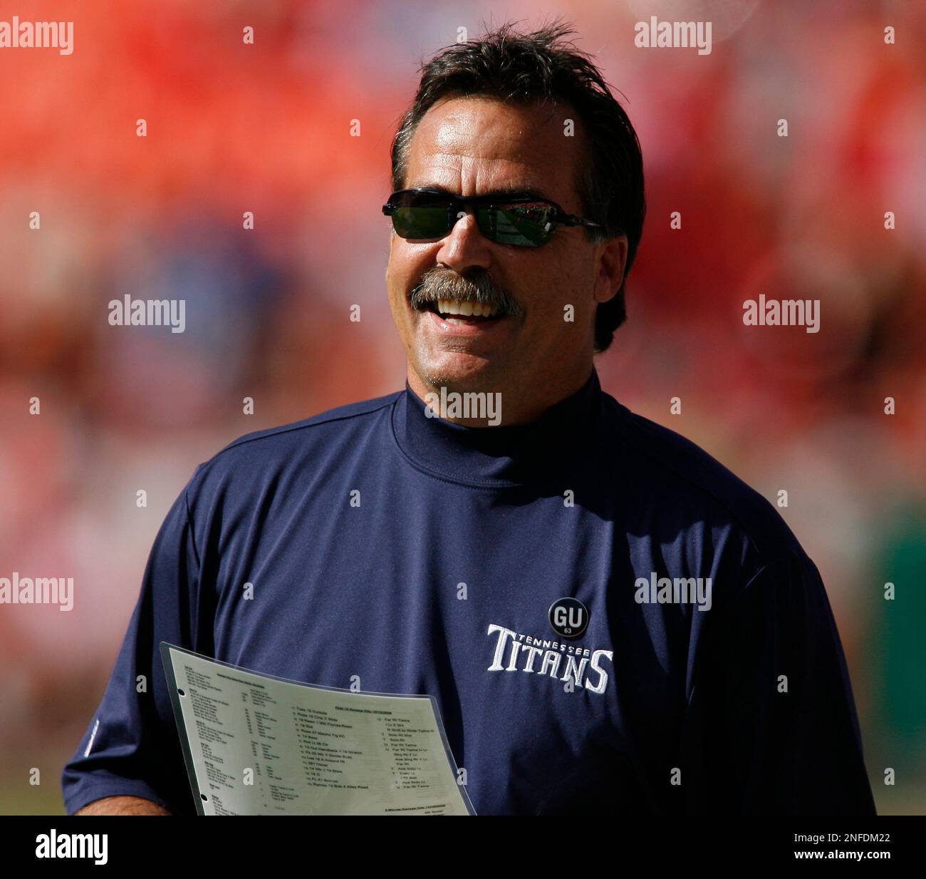 Tennessee Titans head coach Jeff Fisher during an NFL football game ...